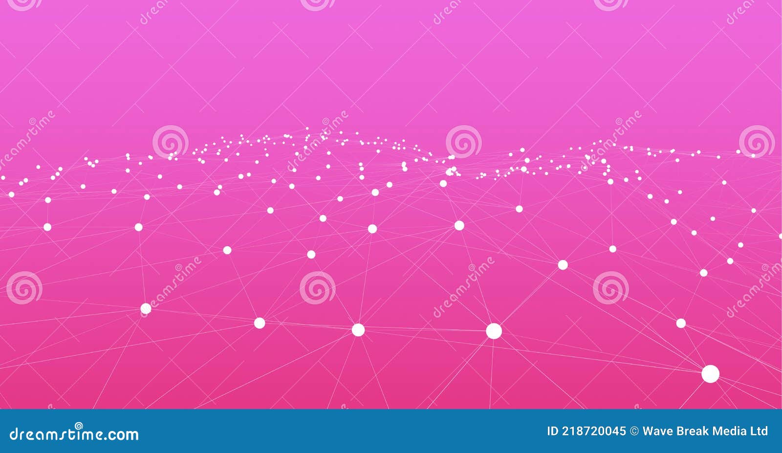 Glowing Network of Connections Against Purple and Pink Gradient ...