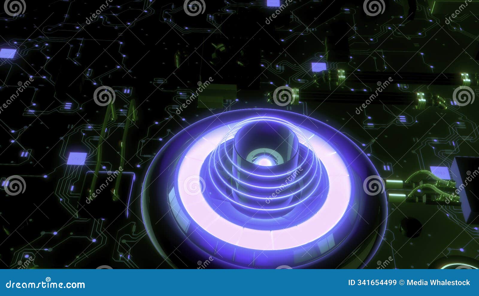 Glowing Network Lines in Chip. Motion. Glowing Lines of Chip Lead To ...