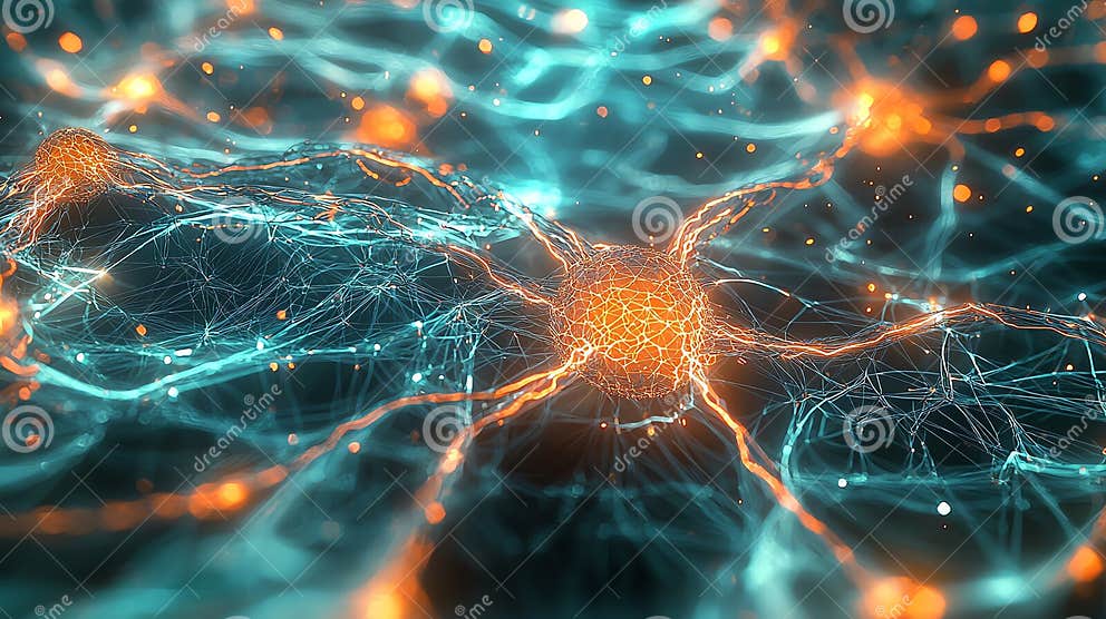 A Glowing Network of Organiclike Patterns, Resembling the Digital ...