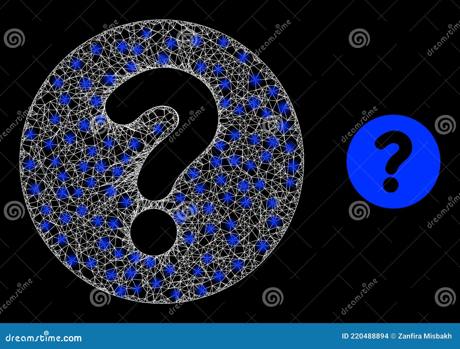 Glowing Network Query with Colorful Glare Spots Stock Vector ...