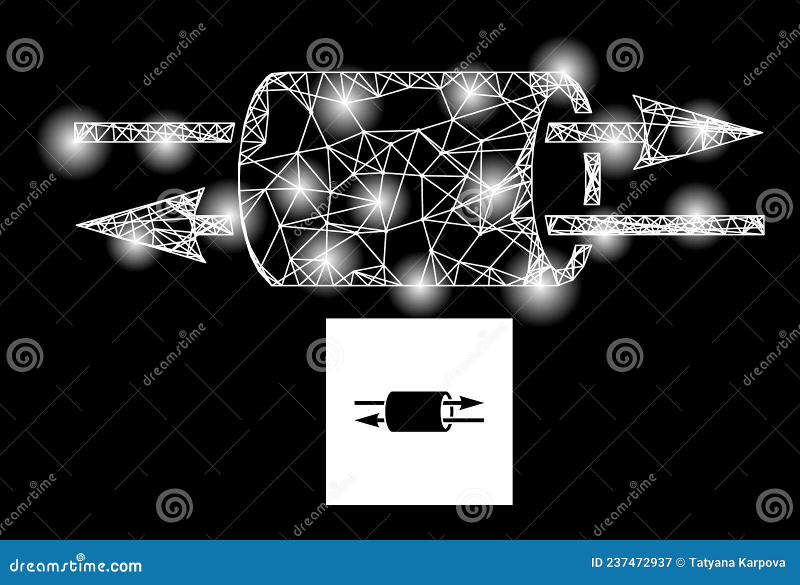Bright Network VPN Pipe Mesh Icon with Glare Spots Stock Vector ...