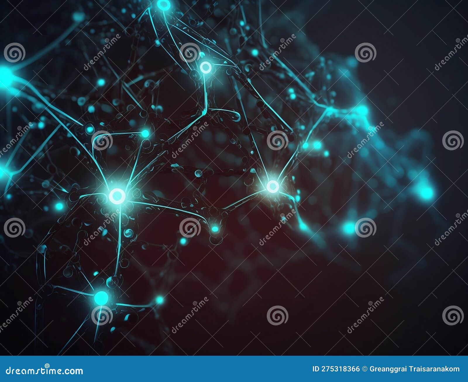 Glowing Neural Links Network Background Stock Illustration ...