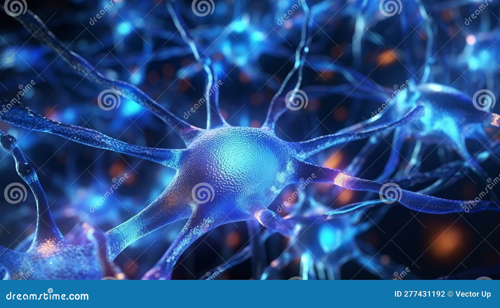 Glowing Neural Links Network. Generative AI Stock Photo - Image of ...