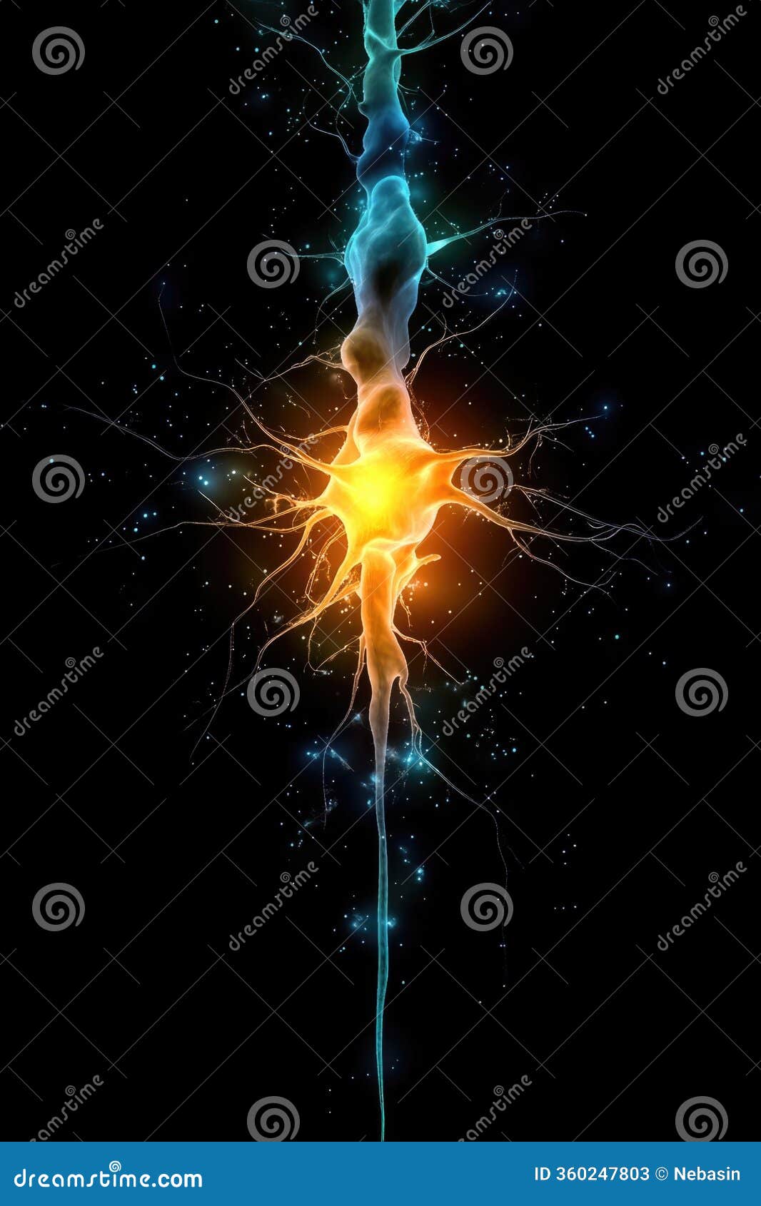 Glowing Neural Network: Abstract Bacterial Microbial Cell Structure in ...