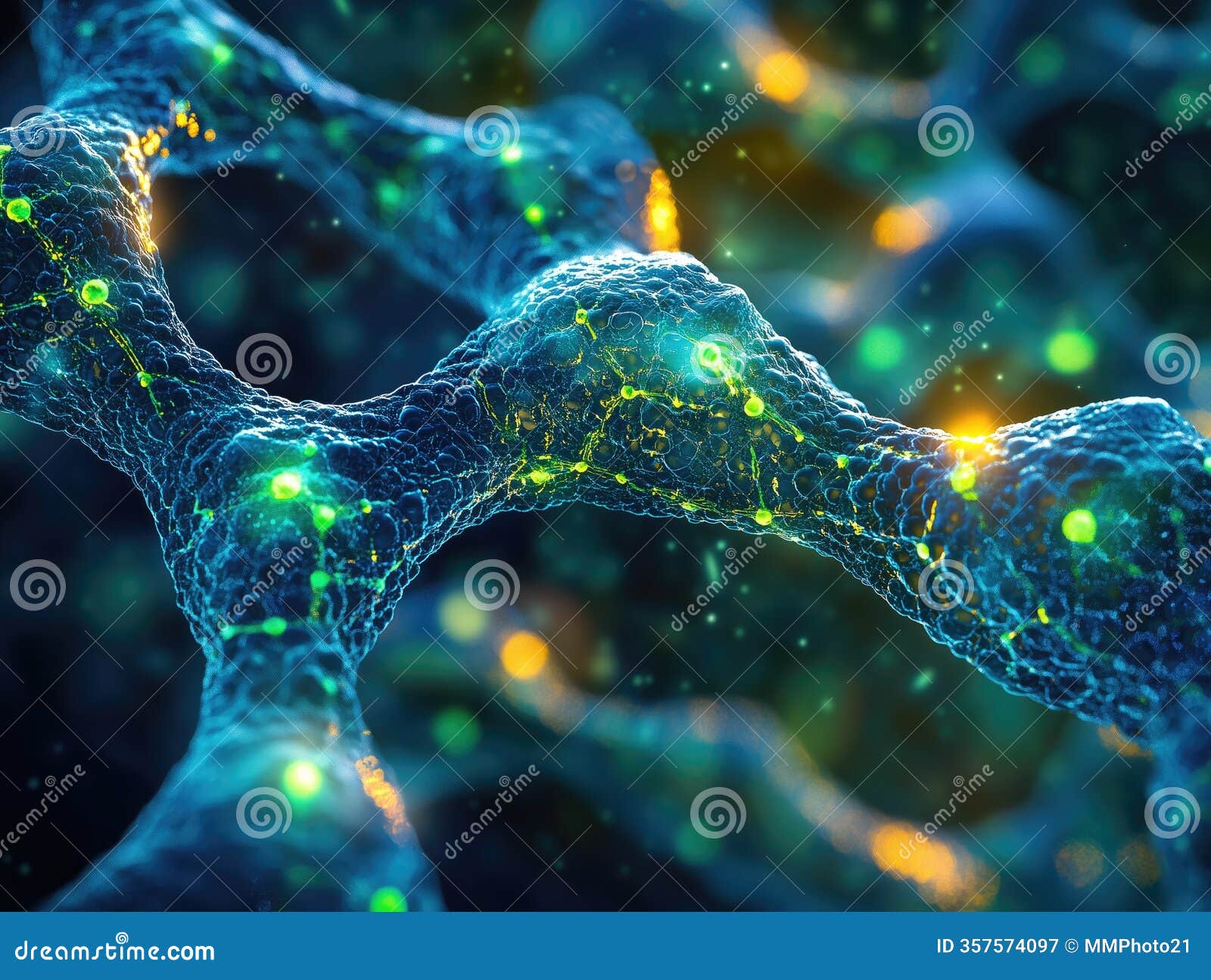 Glowing Neural Network, Human Brain, Synapse, Nerve Signal Connections ...