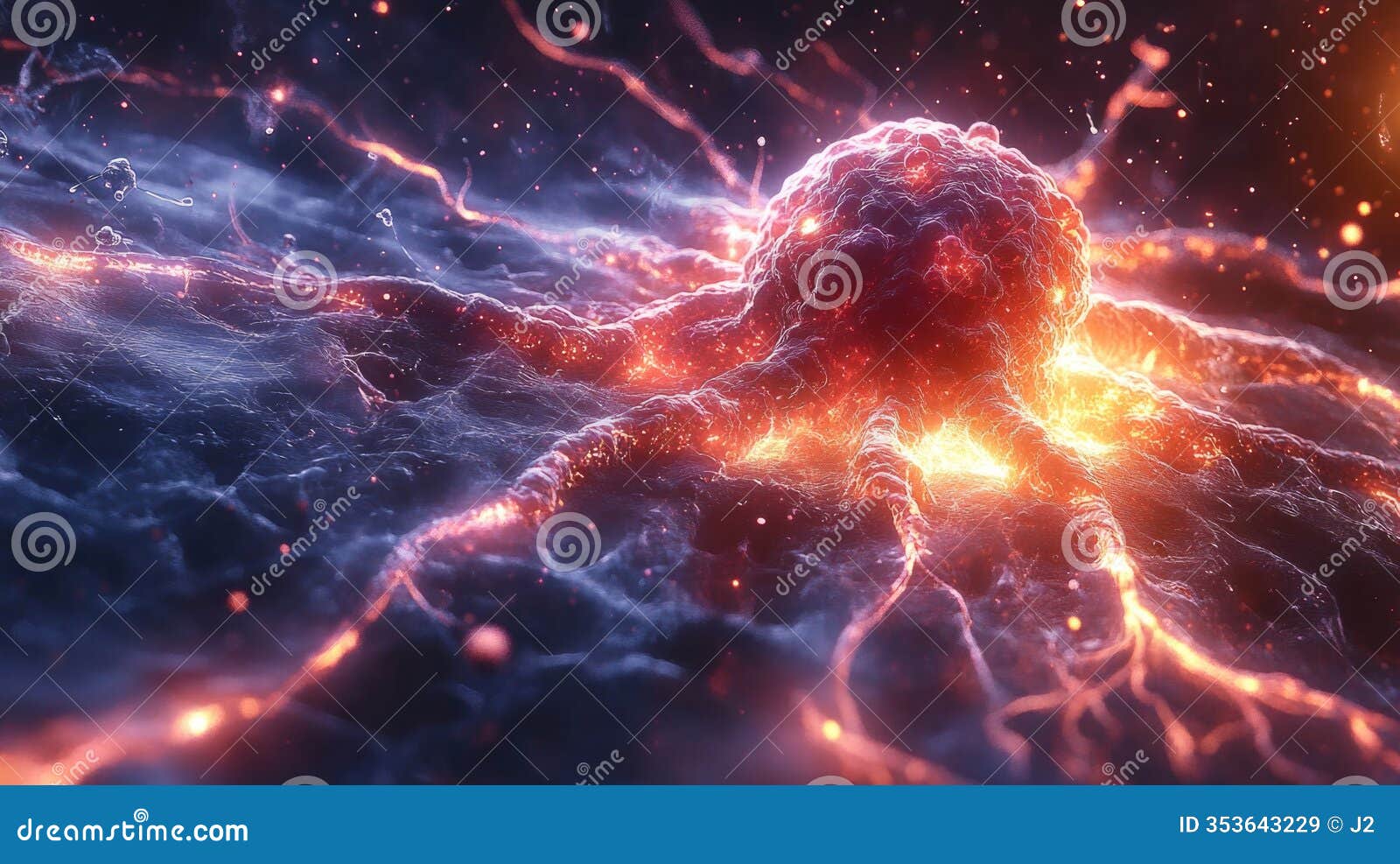 Glowing Neural Network Node with Electric Currents in a Dark Atmosphere ...