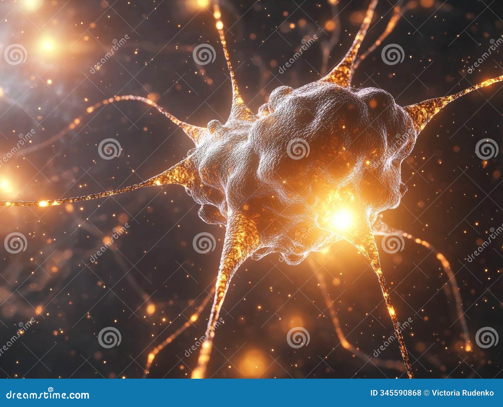Neuron Transmitting Signals in the Nervous System Stock Photo - Image ...