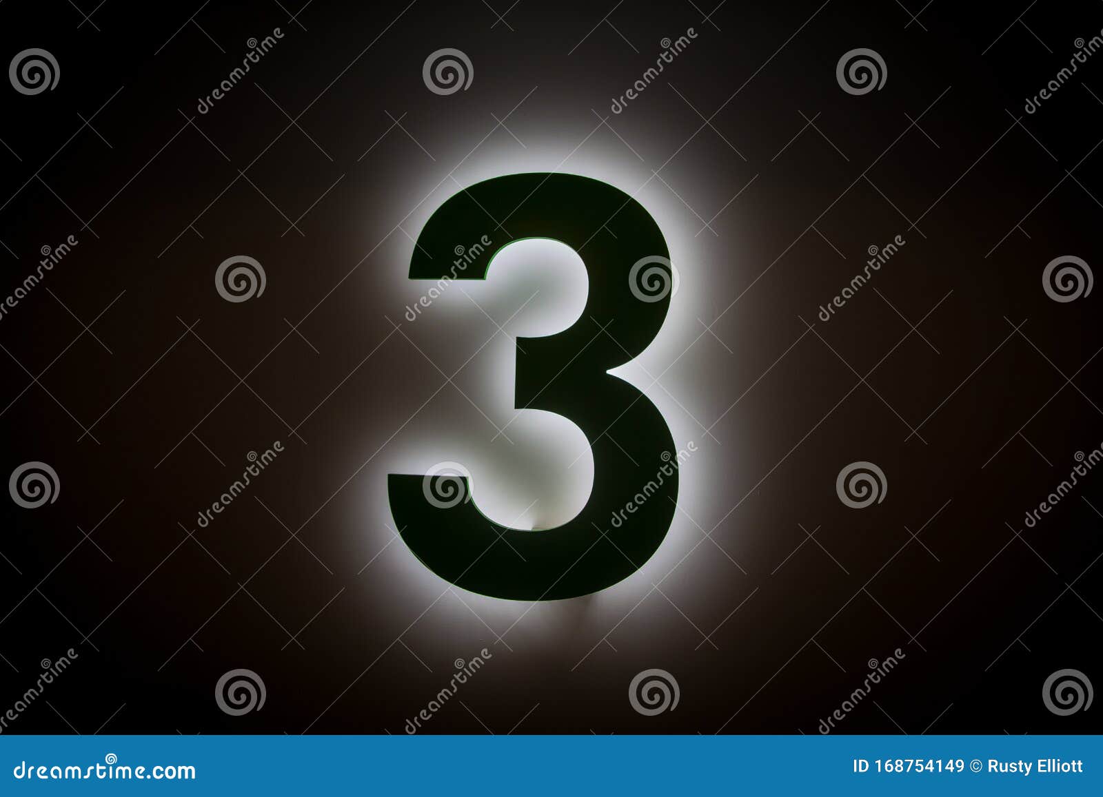 Glowing number three stock image. Image of bright, font - 168754149