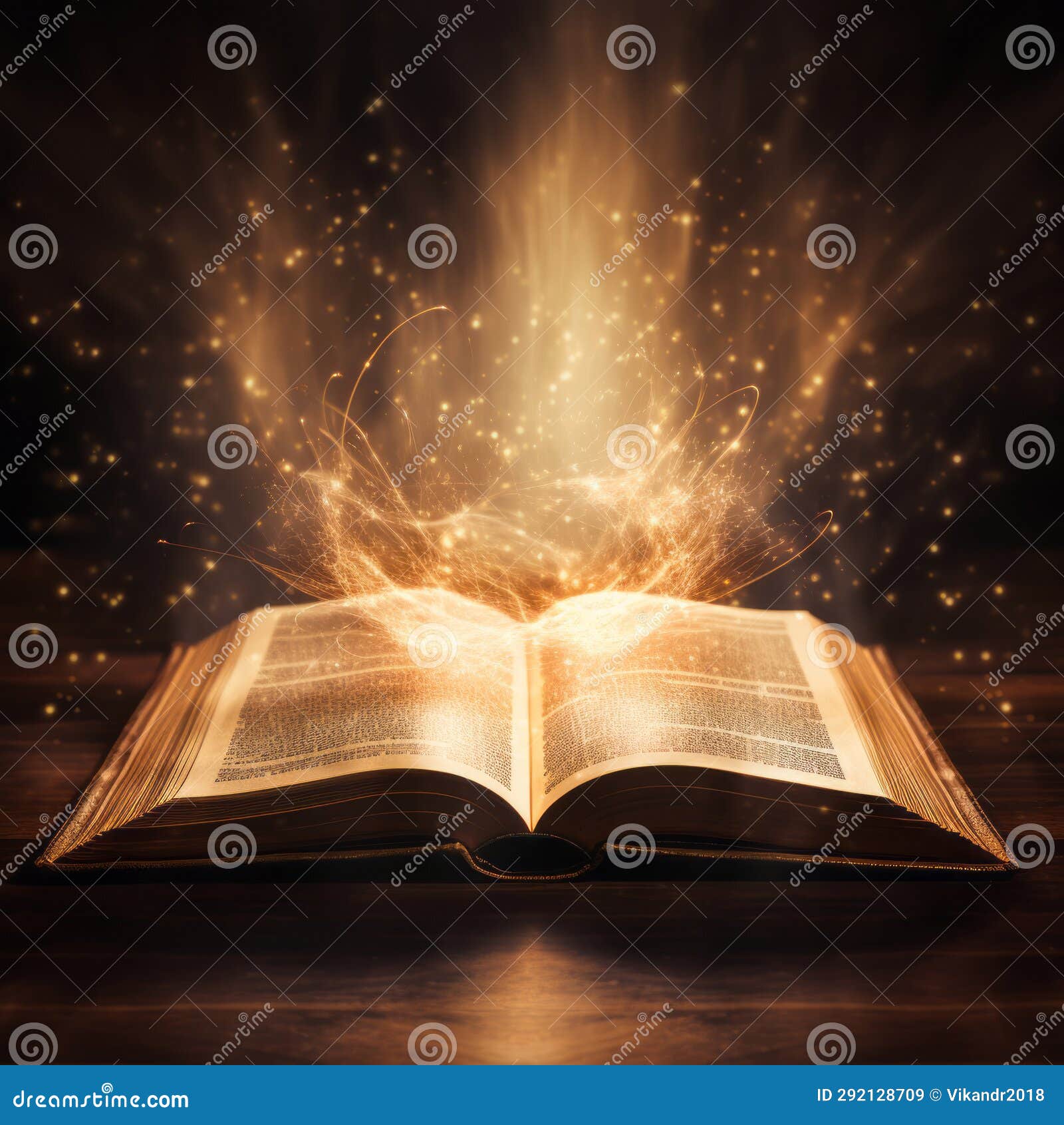 Glowing Open Book with Flames Stock Illustration - Illustration of ...