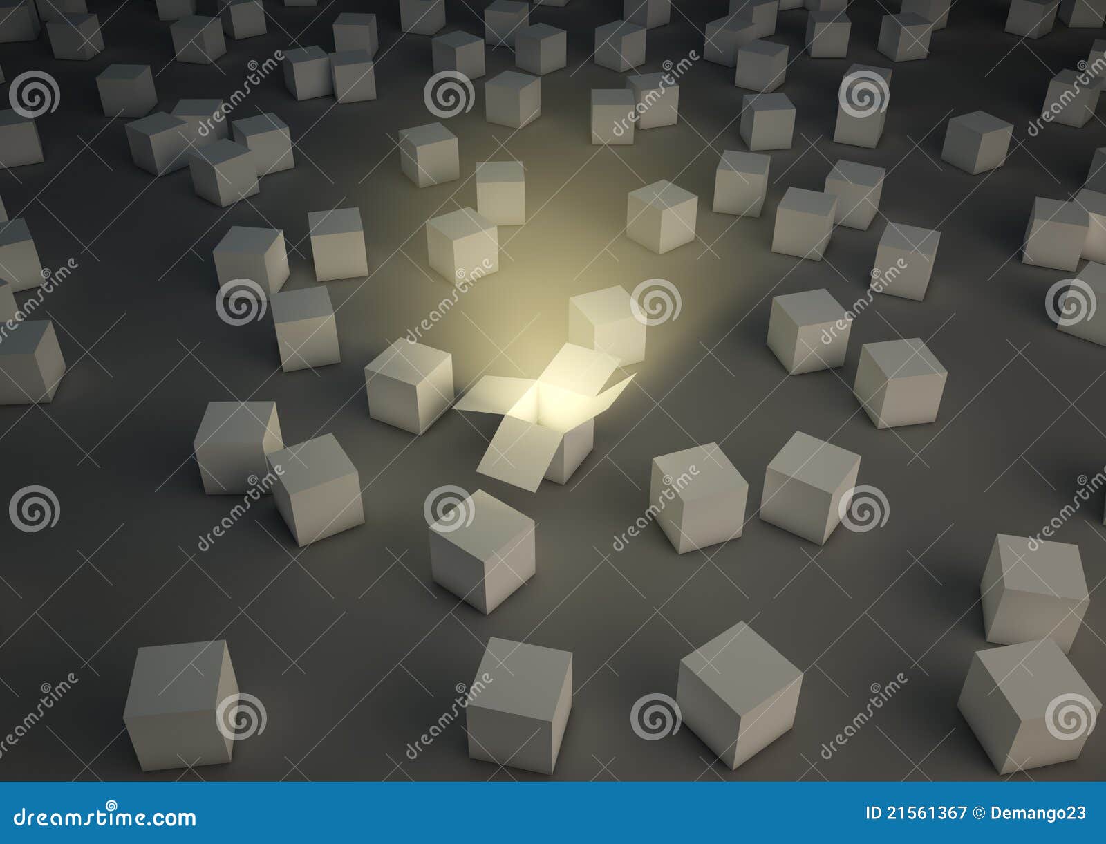 Glowing open box stock illustration. Illustration of group - 21561367
