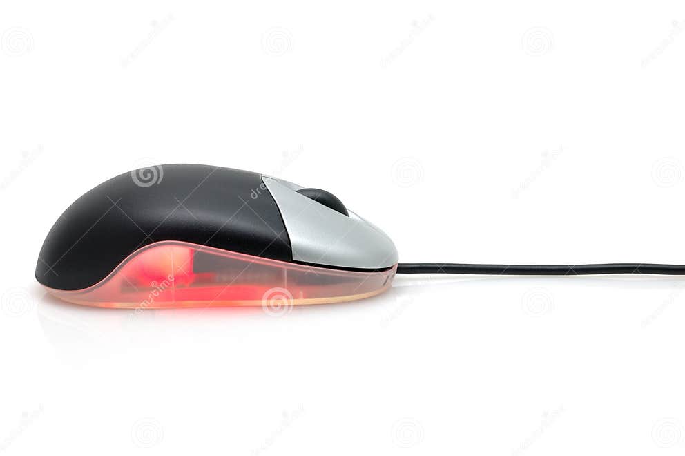 Glowing optical mouse stock image. Image of button, wheel - 2765367