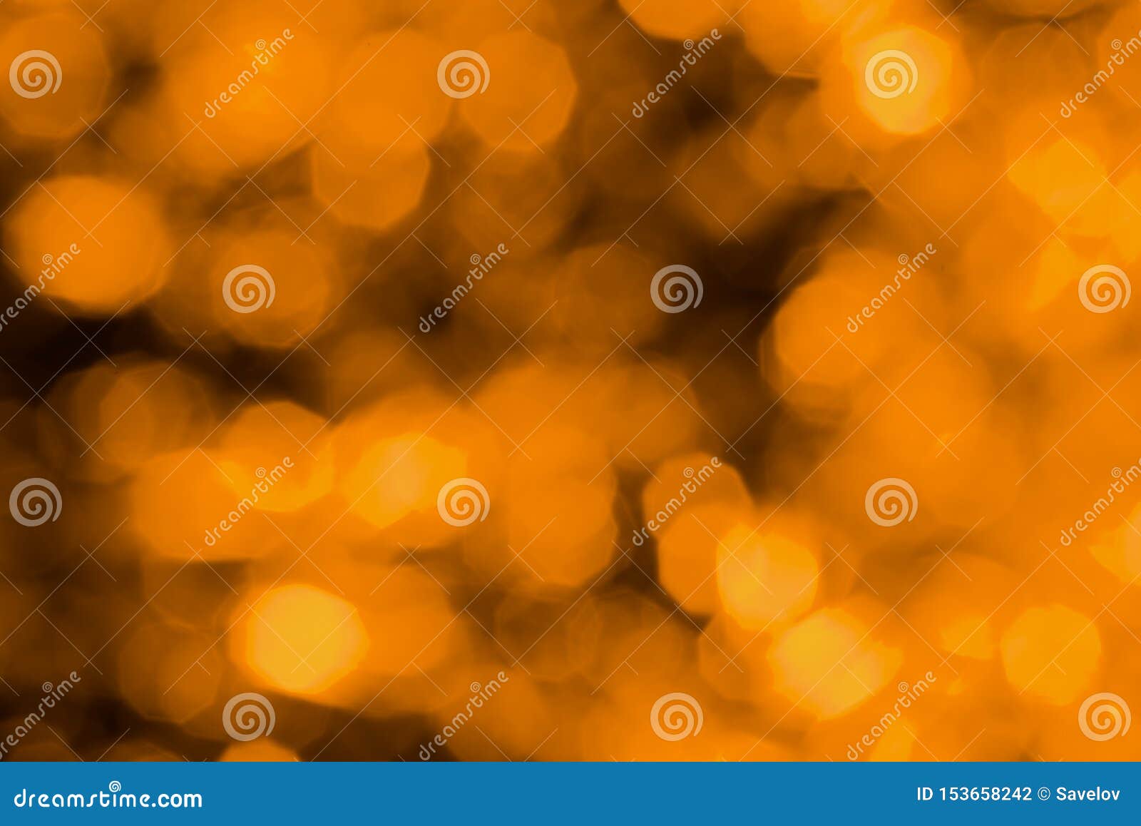 Glowing Orange Blurred Background with Bokeh Stock Photo - Image of ...