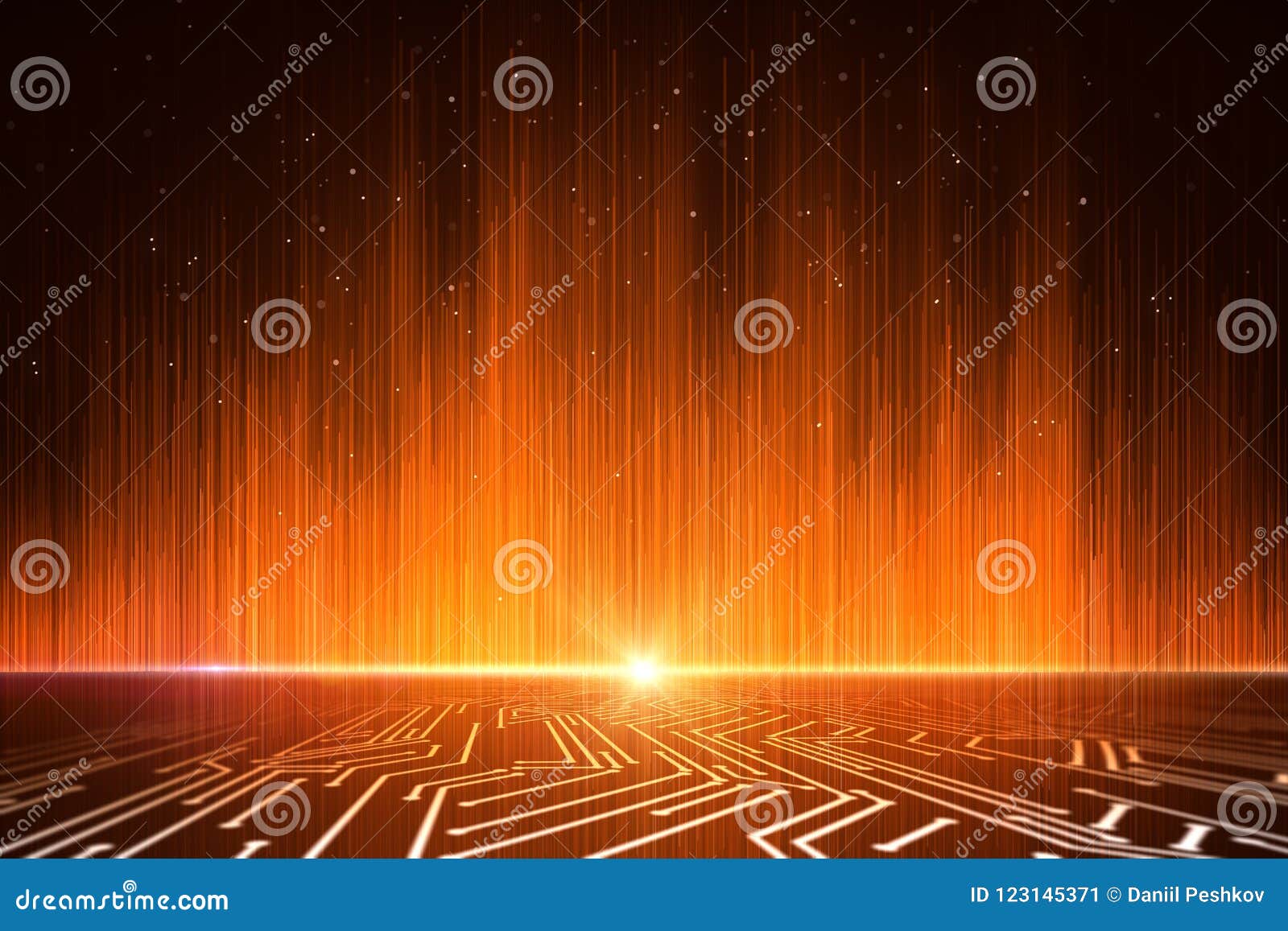 Glowing Orange Rays Background Stock Illustration - Illustration of ...
