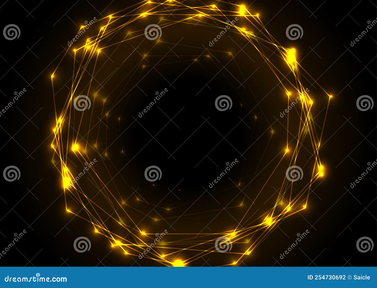 Neon Circular Shape Of Soundwave Form. Audio Equalizer. Sound Impulse ...