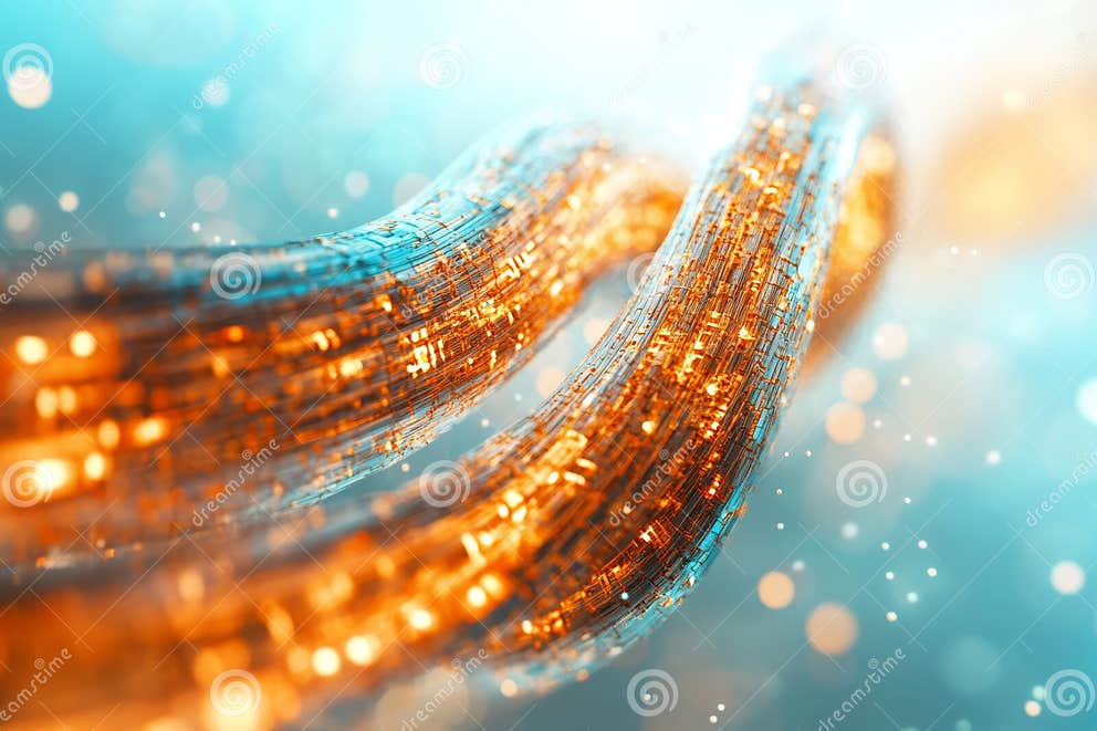 Glowing Orange Network Cables Symbolizing Fast Data Transmission Secure ...