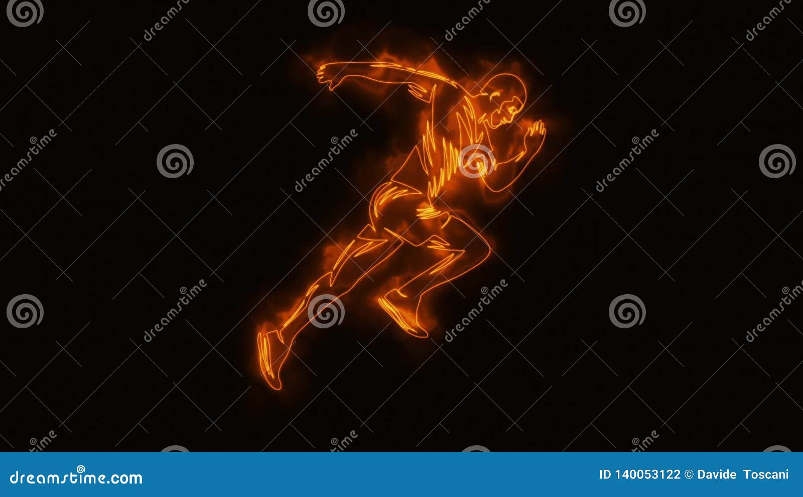Orange Running Man Runner Animated Logo Element with Reveal Effect ...