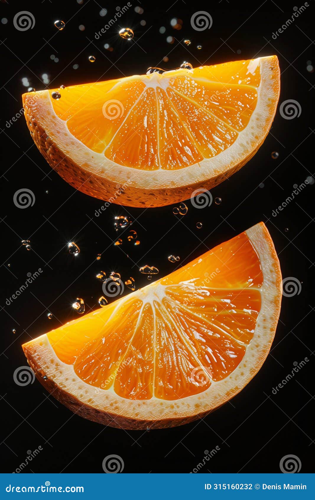 Gleaming Orange Segment Majesty - AI Generated Stock Photography ...