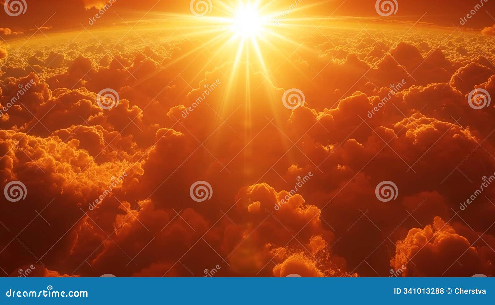 Dramatic Sunset Sky Panorama With Cumulus Clouds. Seamless Hdr 360 Pano ...