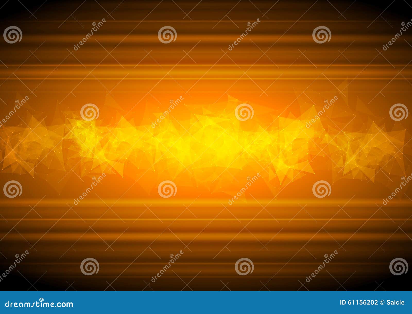 Glowing Orange Tech Background with Low Poly Stock Vector ...