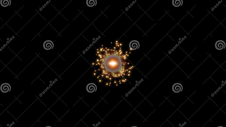 Glowing Particle Burst on Black Background Stock Illustration ...