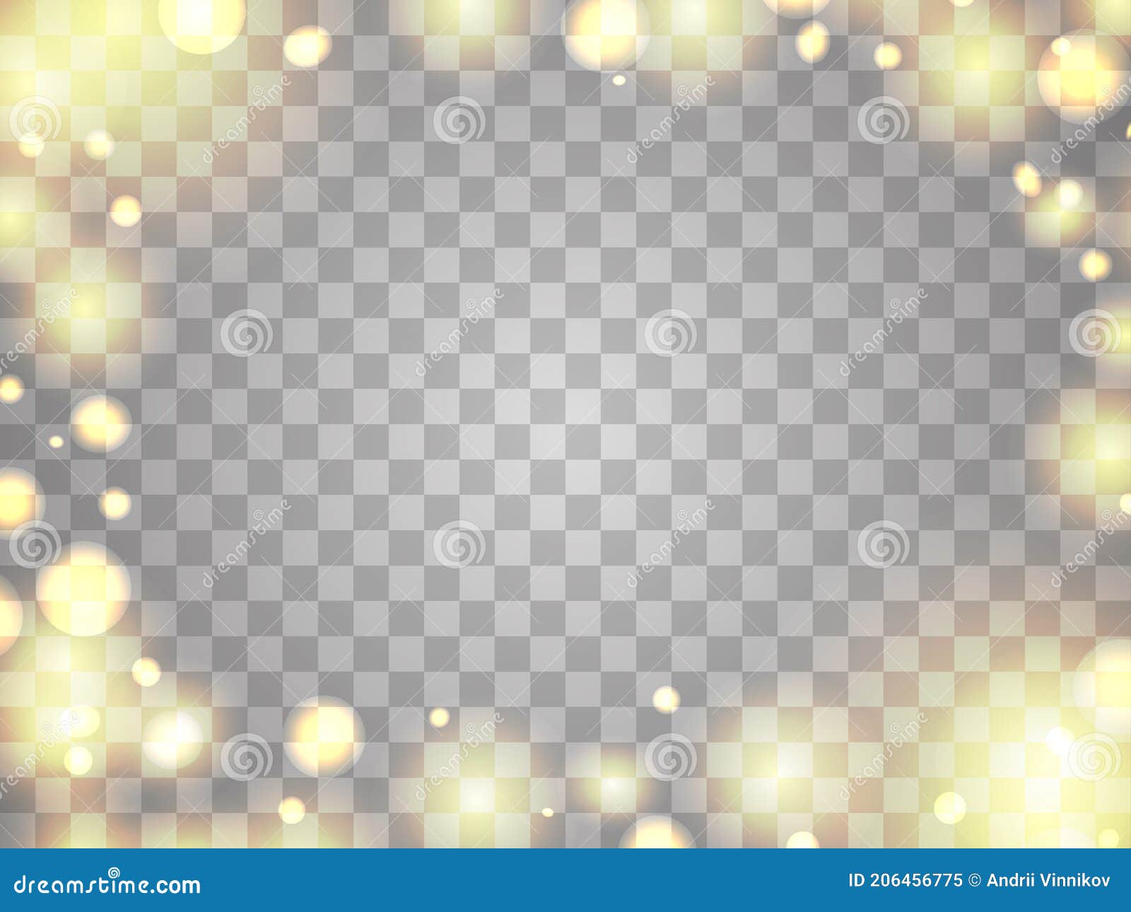 Glowing Particles Frame. Glowing Light Border. Sparkling Light. Design ...
