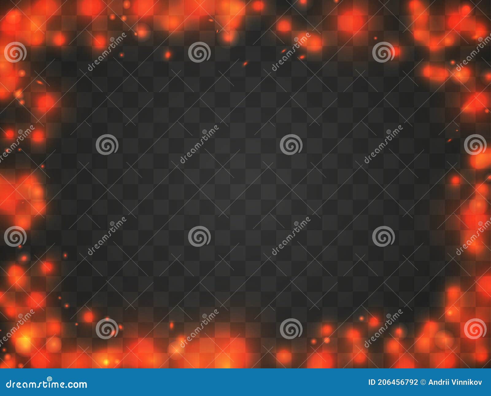 Glowing Particles Frame. Glowing Light Border. Sparkling Light. Design ...