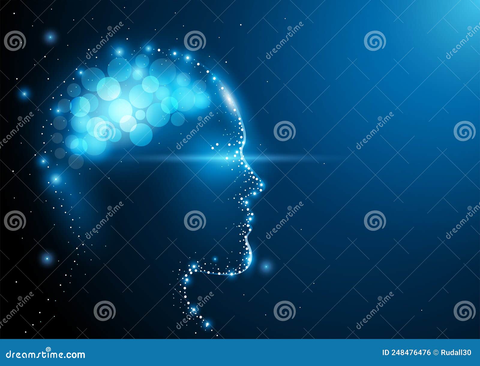 Bright Brain Concept. Vector Isolated. Royalty-Free Stock Photography ...