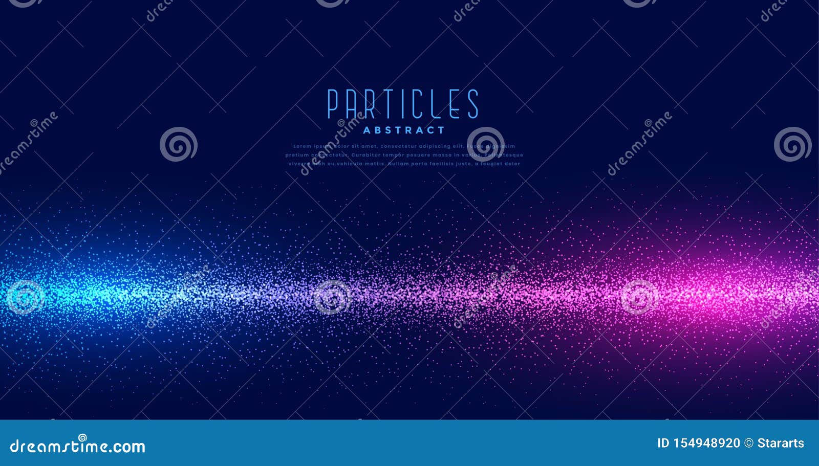 Glowing Particles in Linear Light Technology Background Stock Vector ...