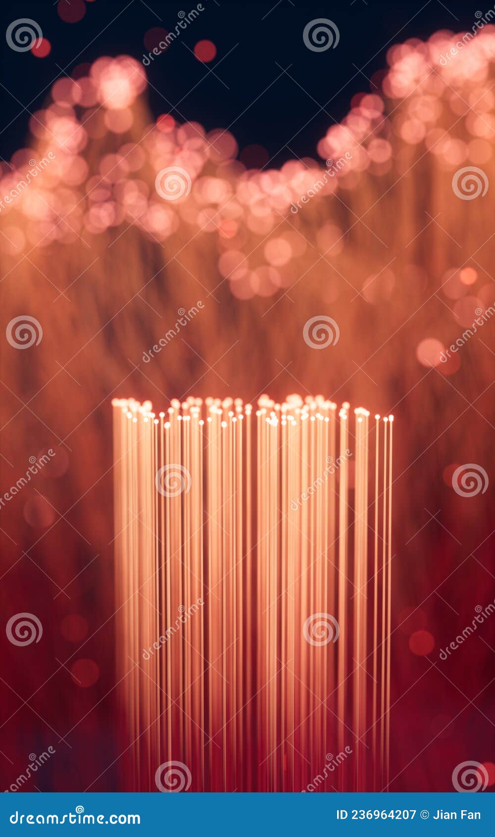 Glowing Particles and Lines with Black Background, 3d Rendering Stock ...