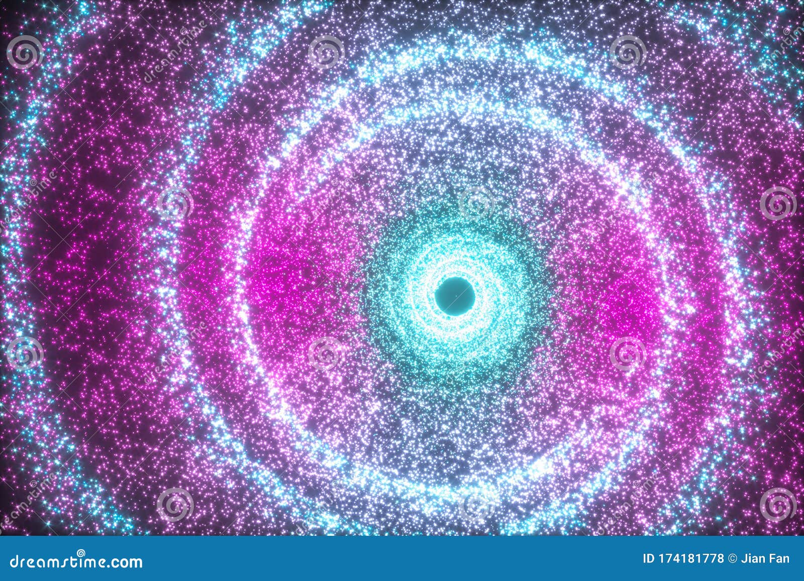 Glowing Particles and Milky Way Galaxy,explosive Sparks,3d Rendering ...