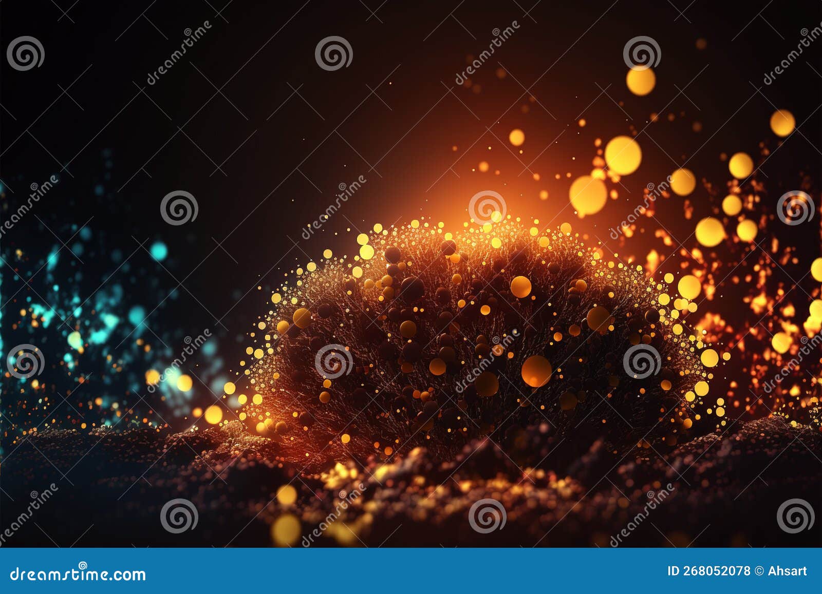 Explosion of Bright Colored Particles with Flashes of Light Stock ...
