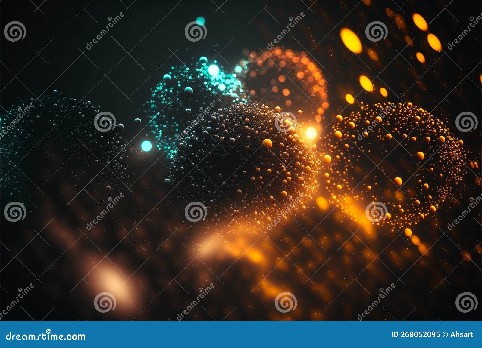 Explosion of Bright Colored Particles with Flashes of Light Stock ...