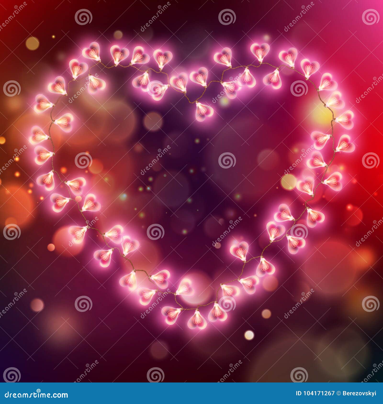Glowing Pink Hearts Background. EPS 10 Vector Stock Vector ...