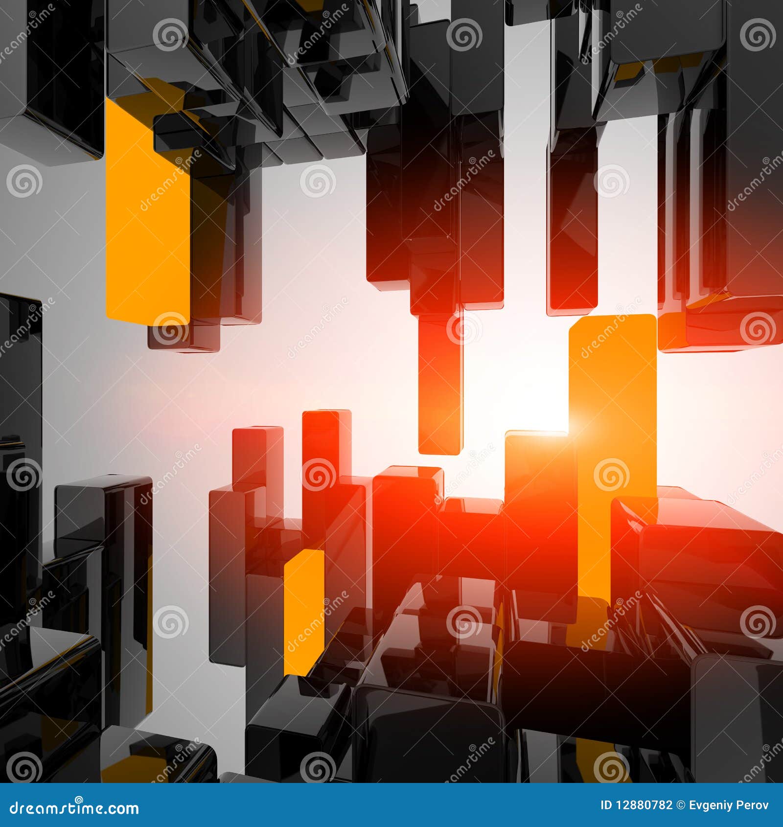 Glowing plastic blocks stock illustration. Illustration of backgrounds ...