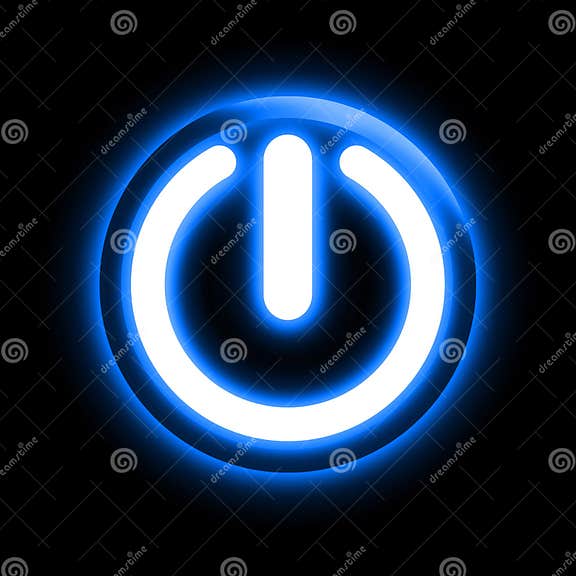 Glowing power button stock illustration. Illustration of press - 22783819