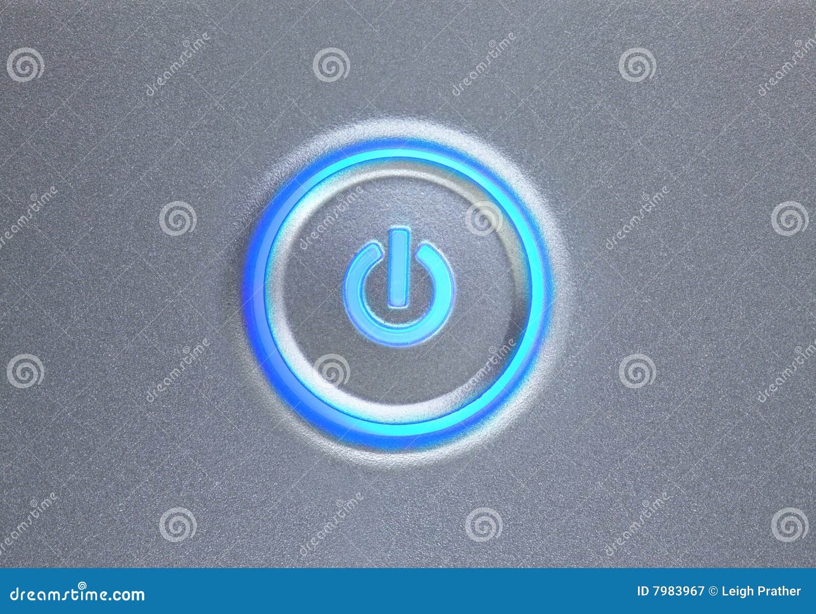 Glowing power button stock image. Image of bright, blue - 7983967