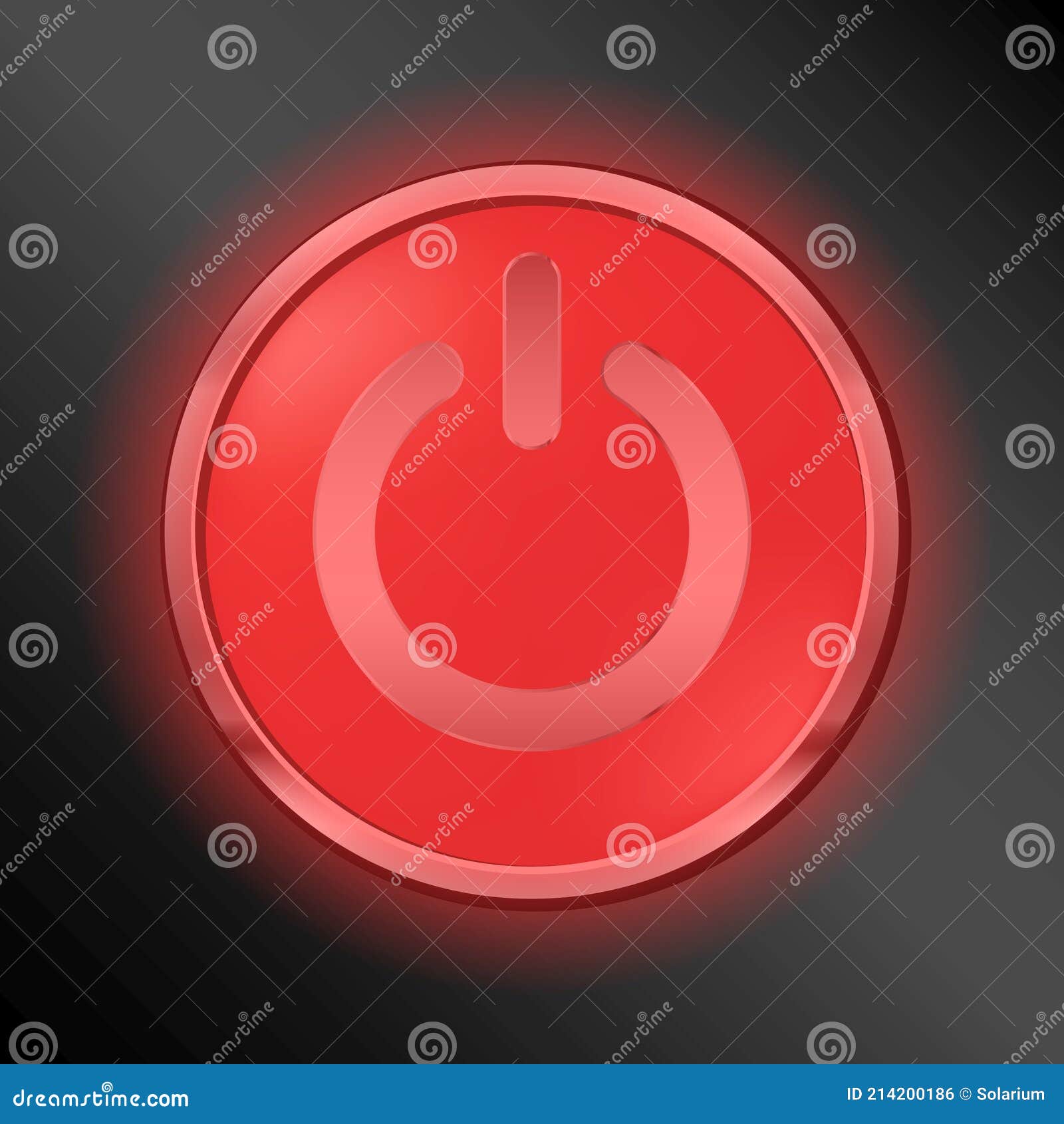 Glowing power button stock vector. Illustration of glowing - 214200186