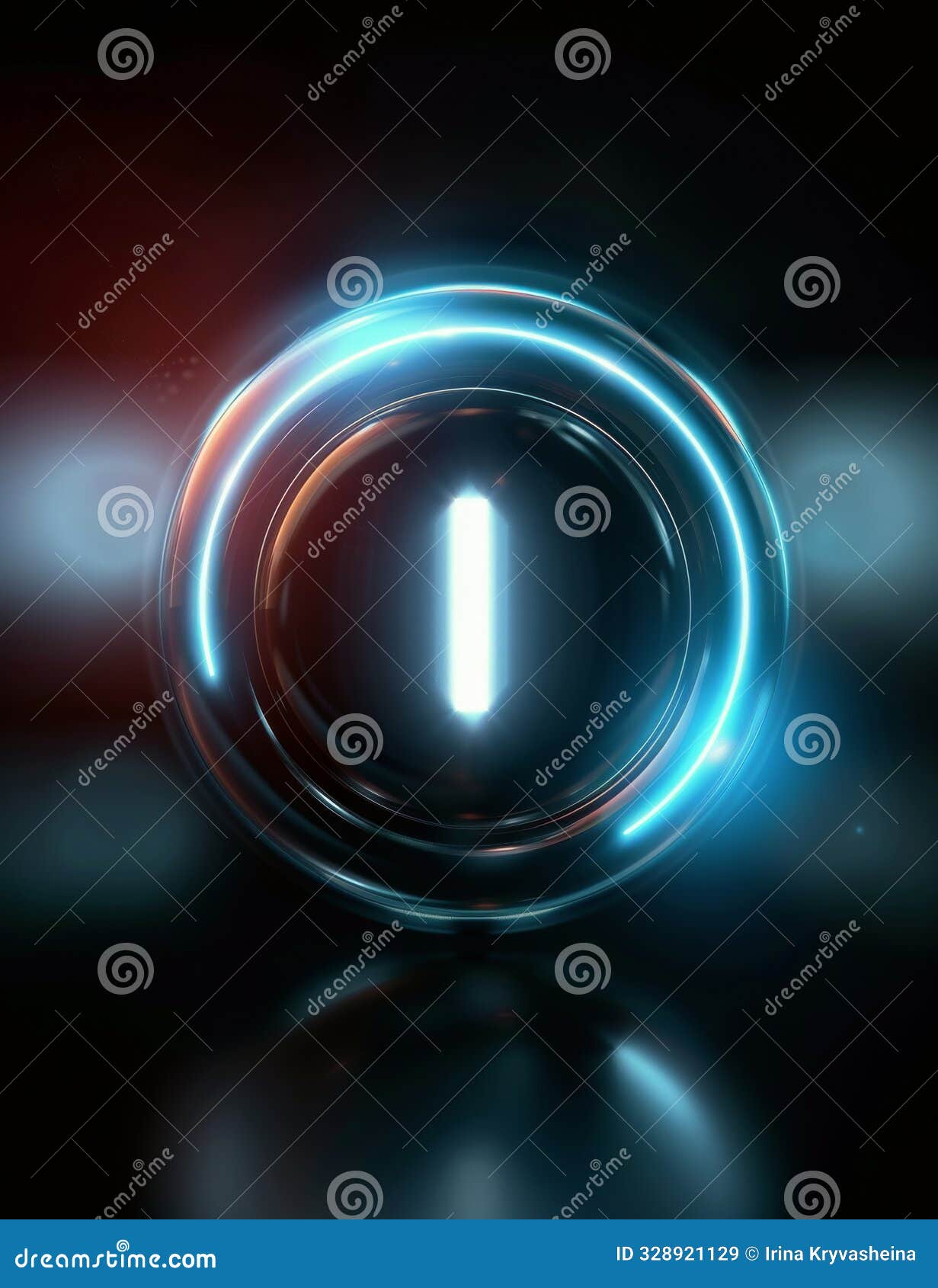 Glowing Power Button Symbol Illuminated in Dark Environment Stock Image ...