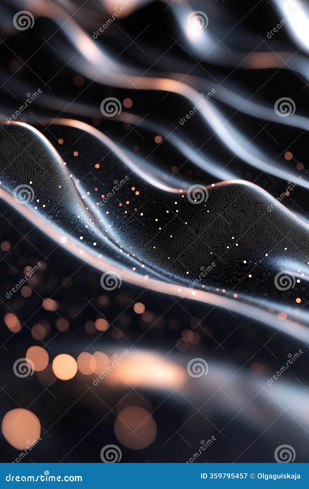 Glowing, Pulsating Sound Waves Float in an Endless Black Space ...