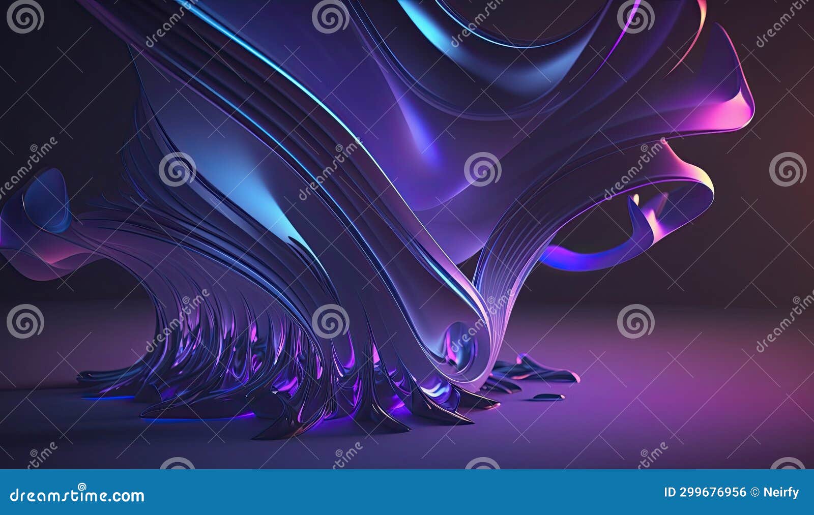 Glowing purple background stock illustration. Illustration of wave ...