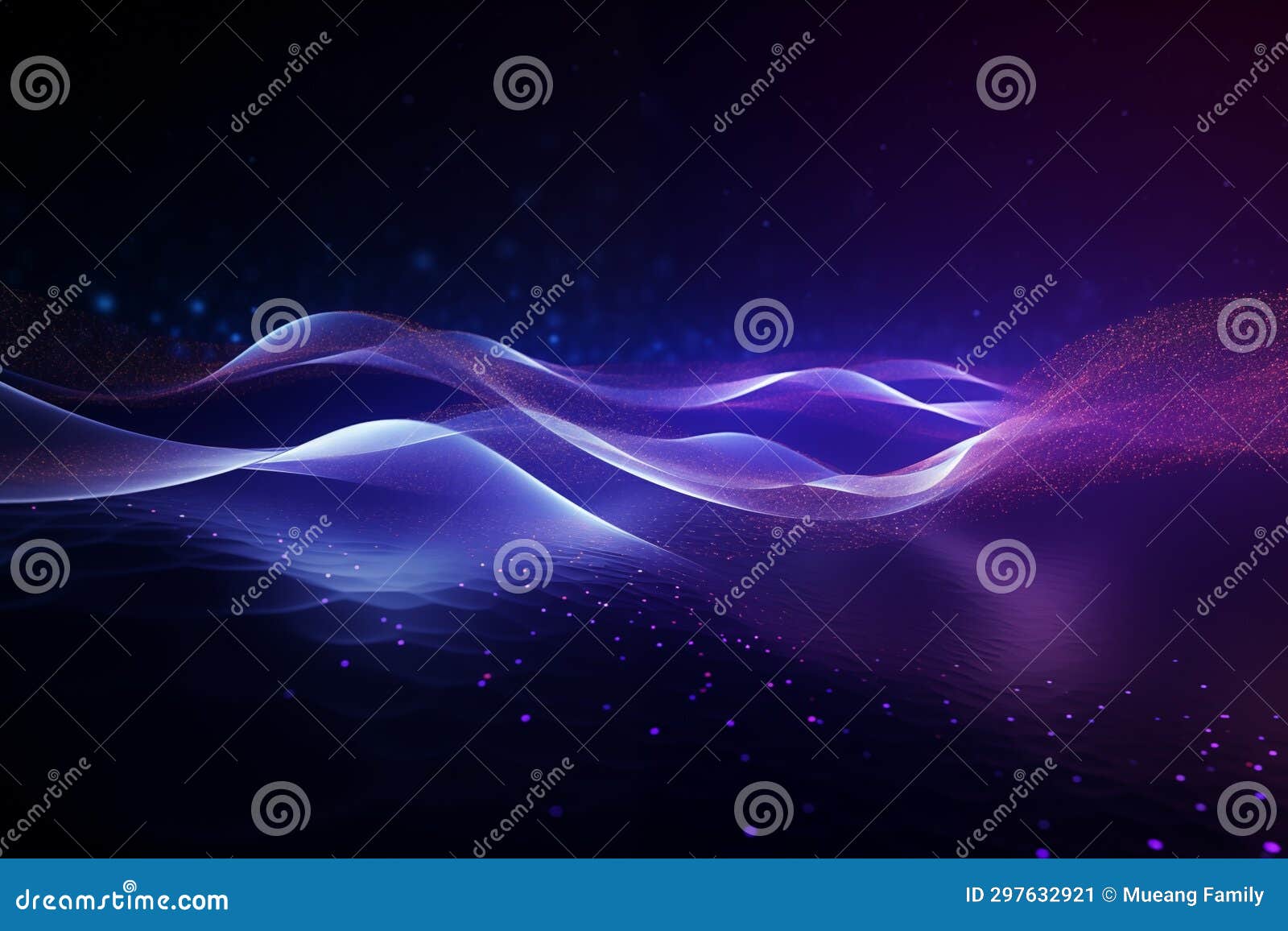A Glowing Purple and Blue Wave on a Black Background Generative Ai ...