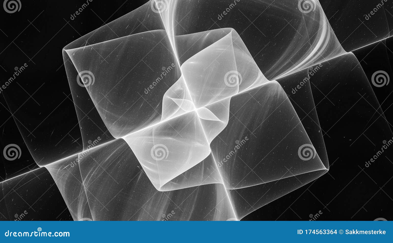 Glowing Quantum World Abstract Black and White Effect Stock ...
