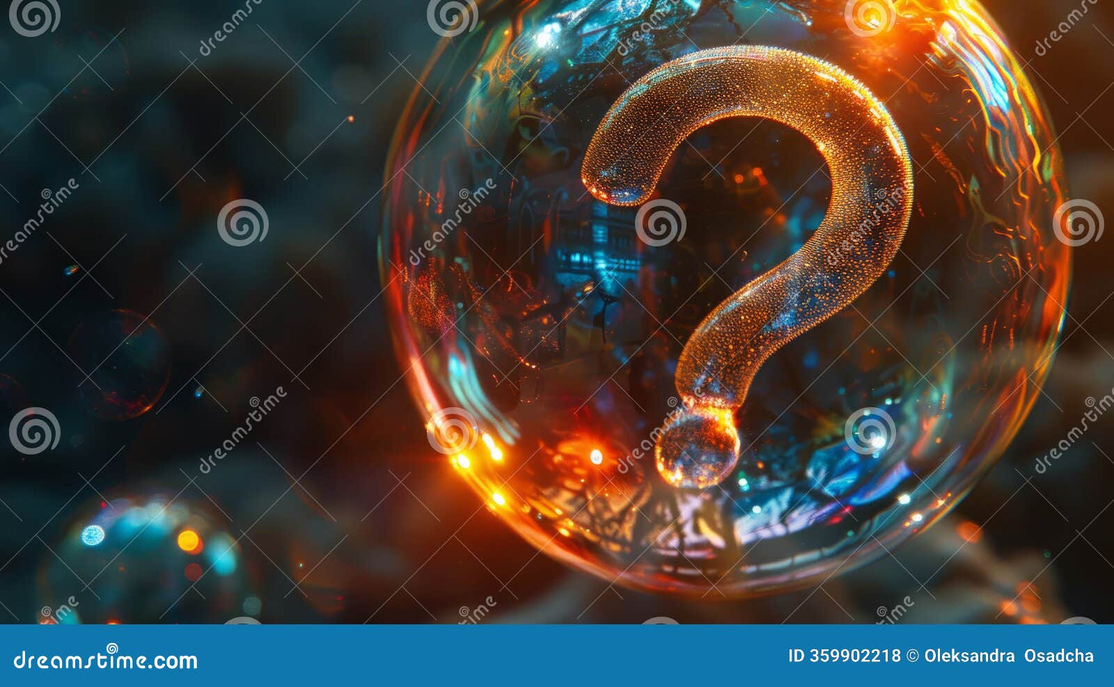 Glowing Question Mark In Mystical Fog And Smoke Ambiance. Royalty-Free ...