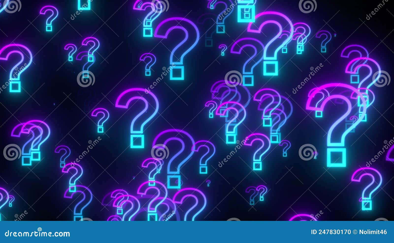 Glowing question marks stock illustration. Illustration of glowing ...