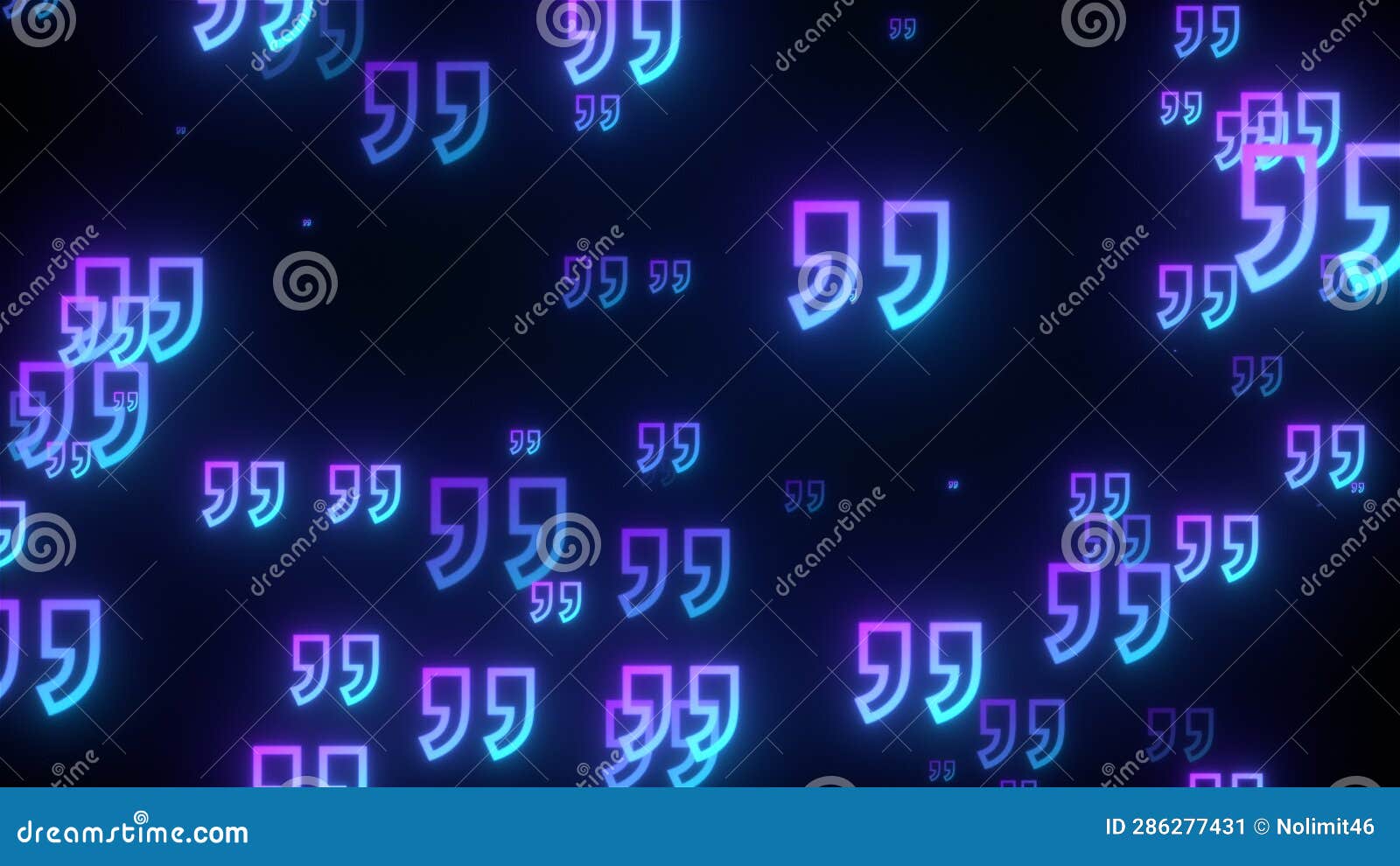 Glowing quote icons stock video. Video of corporate - 286277431