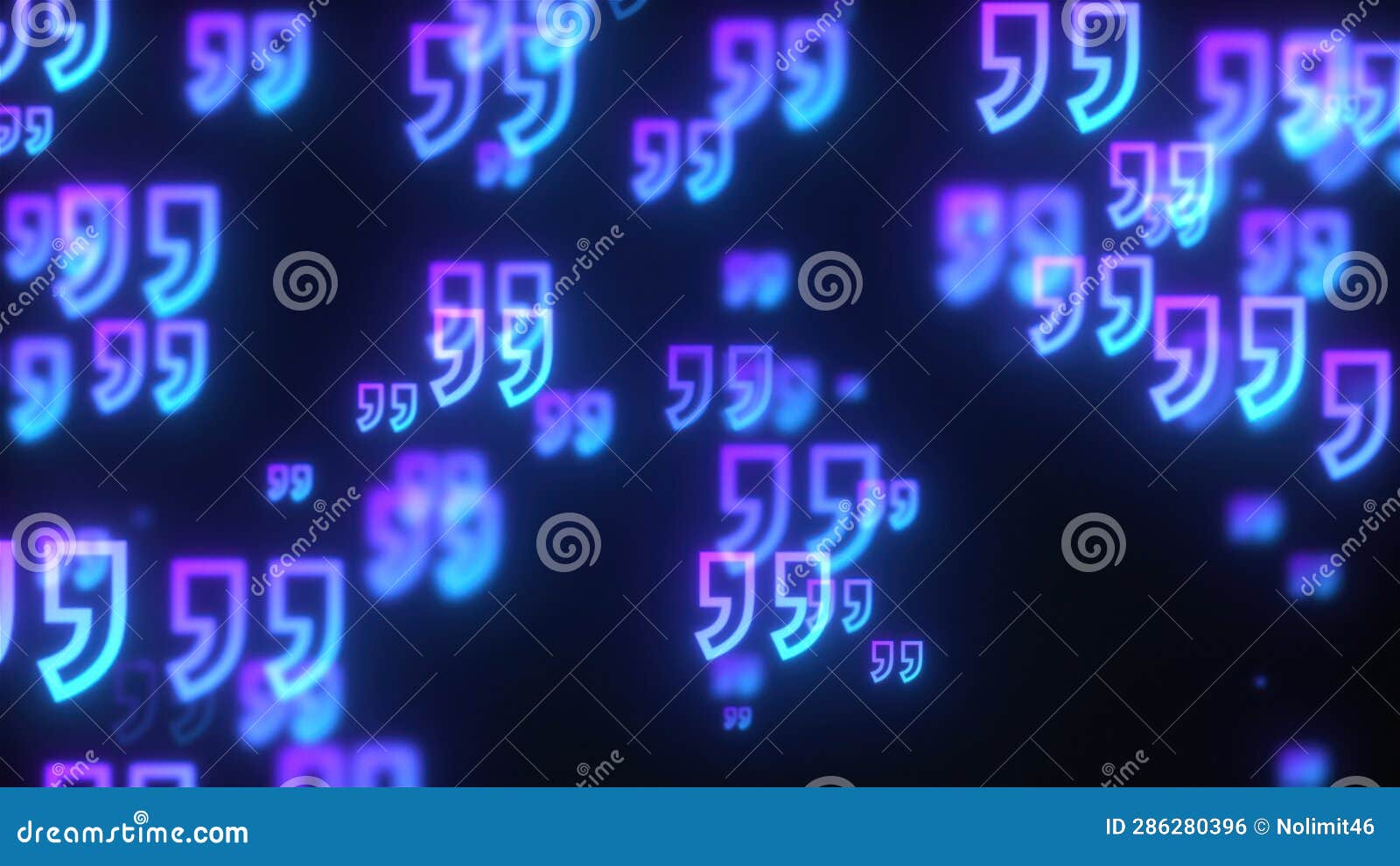 Glowing quote icons stock illustration. Illustration of abstract ...