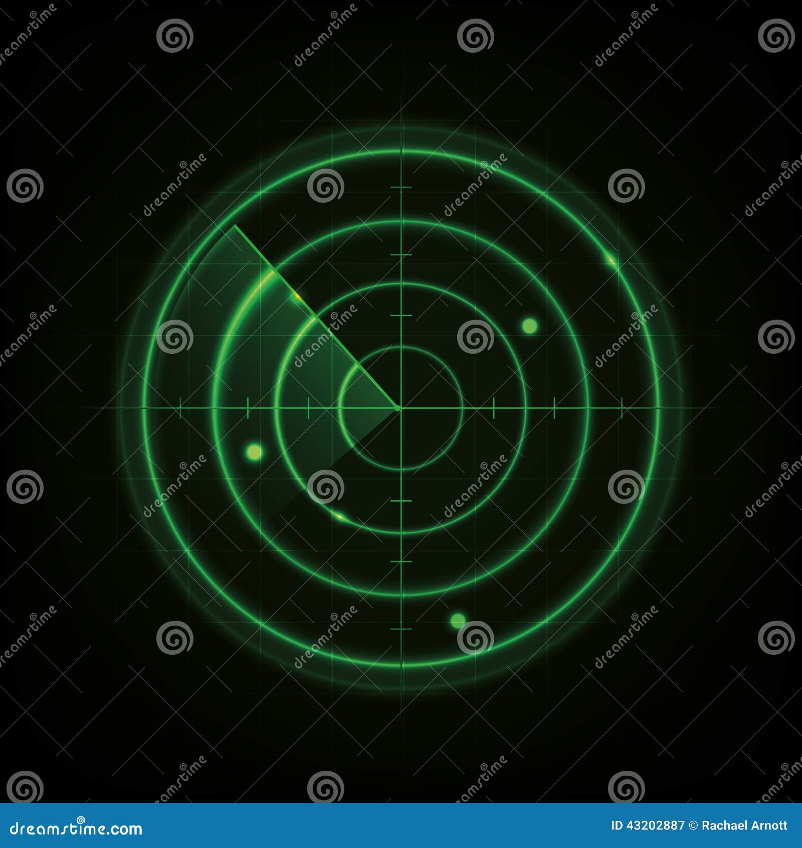 Glowing Radar Design stock vector. Illustration of graphic - 43202887