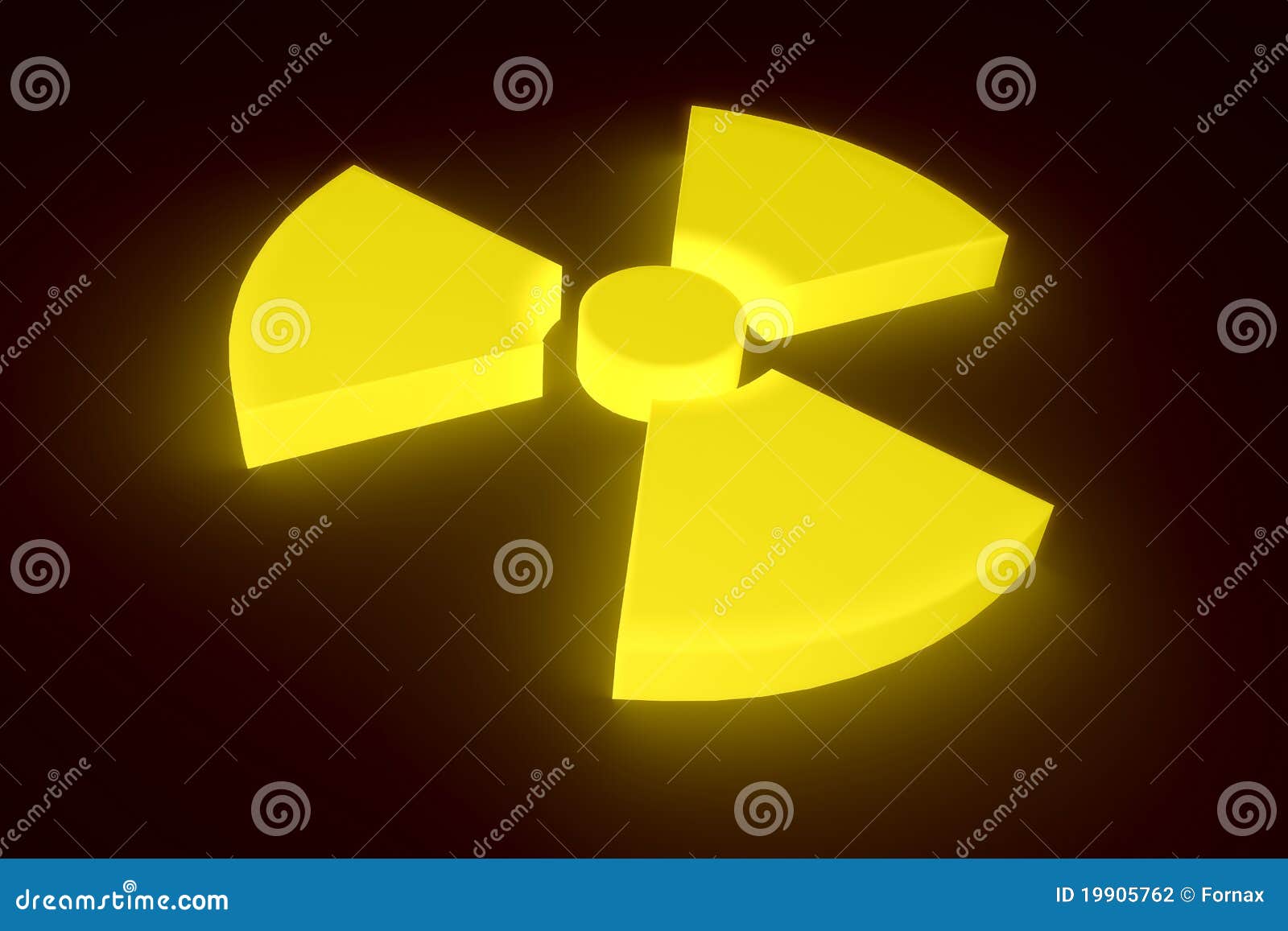 Glowing radioactive sign. stock illustration. Illustration of energy ...