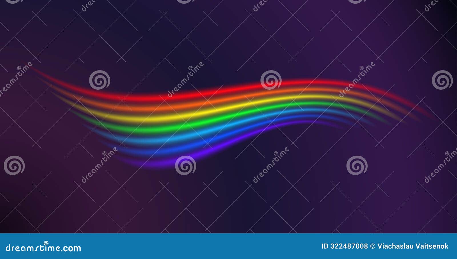 Glowing Realistic Rainbow Background Vector Illustration ...