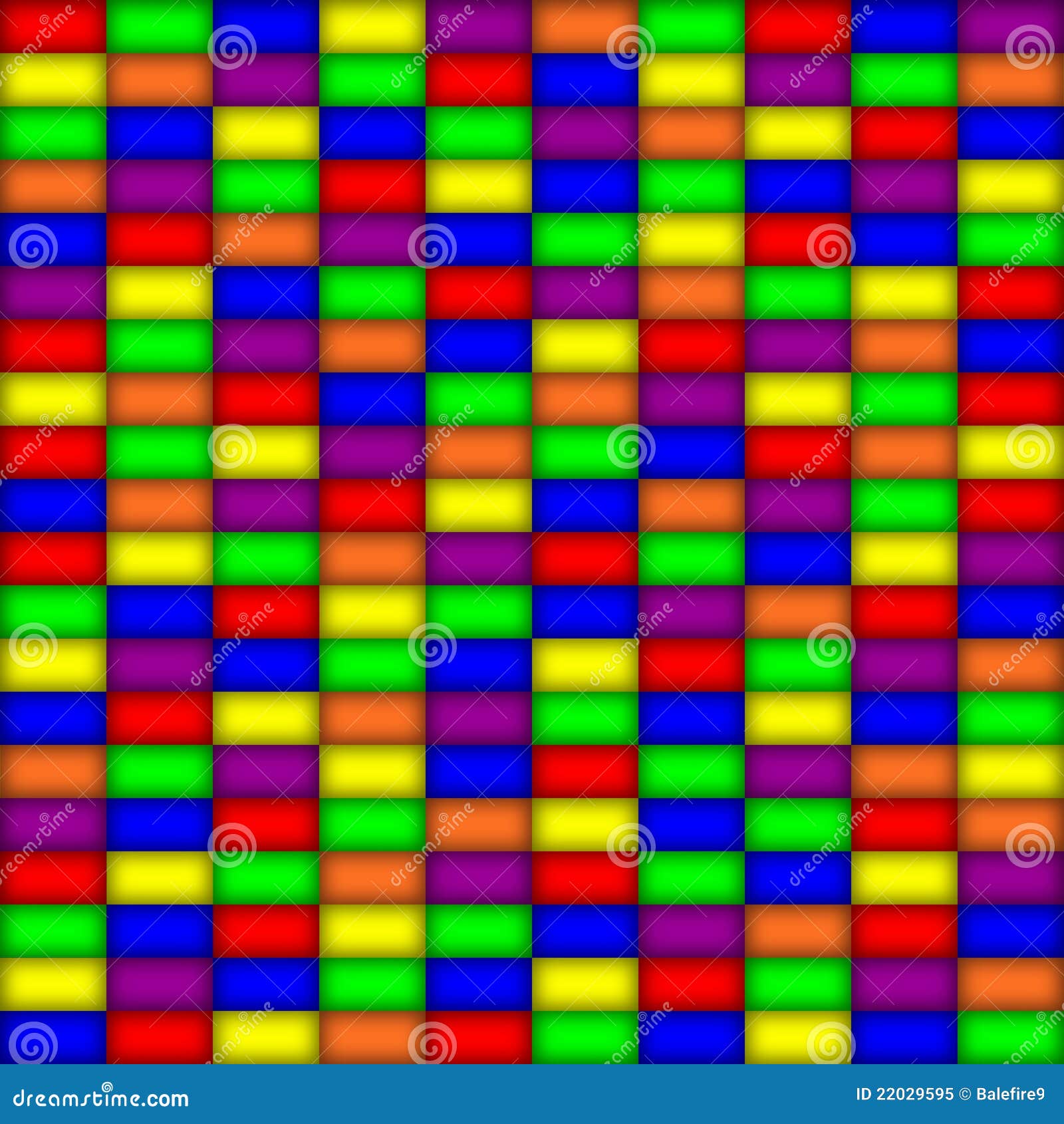 Glowing Rectangles in Primary Colors Stock Illustration - Illustration ...